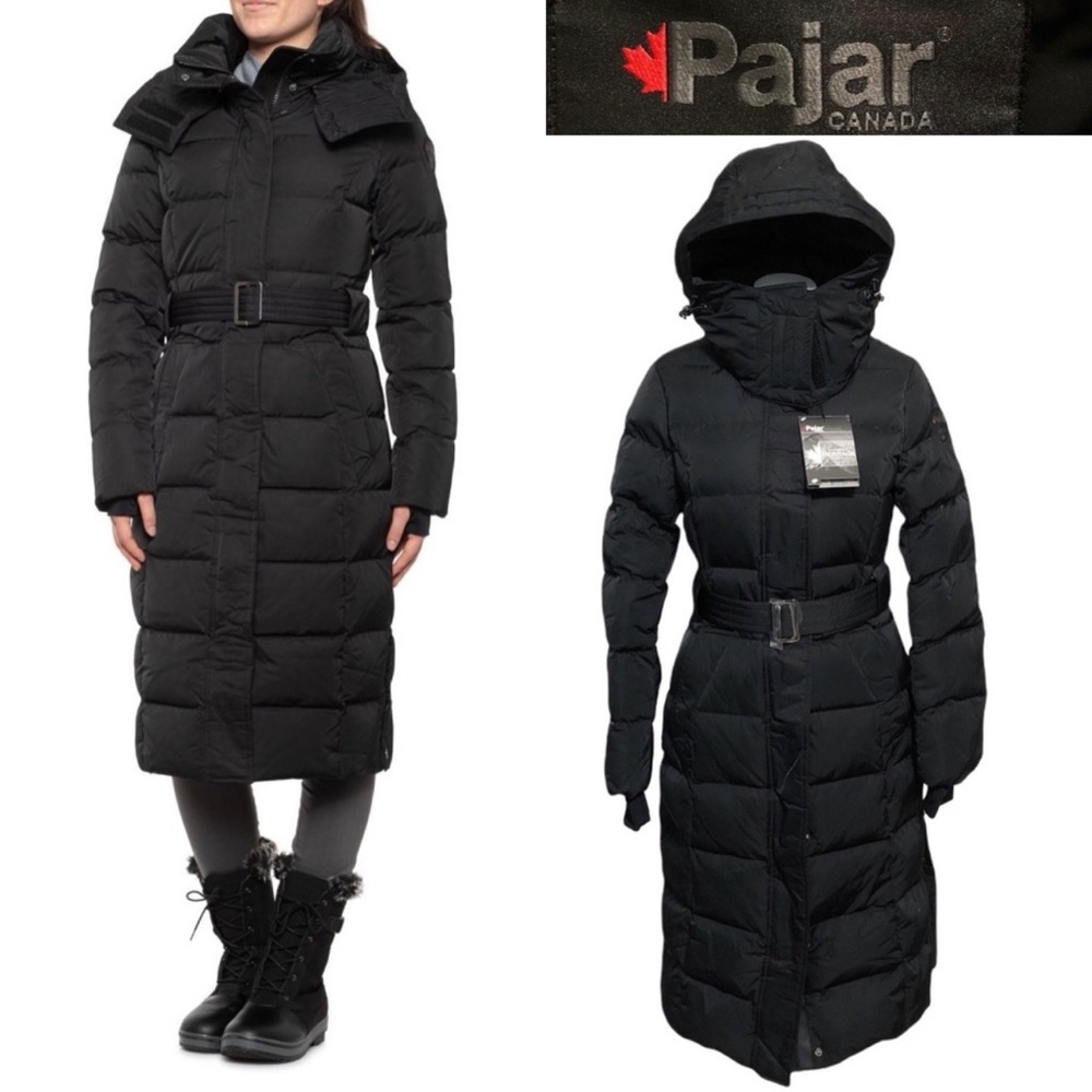 Pajar Ainslie Long Belted Puffer Down Coat Parka Jack… - Gem